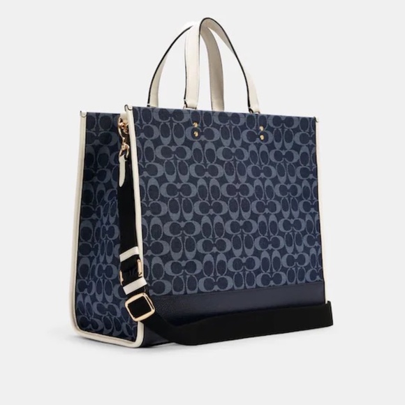 Coach | Bags | Ladies Dempsey Tote 4 In Signature Denim With Patch With ...